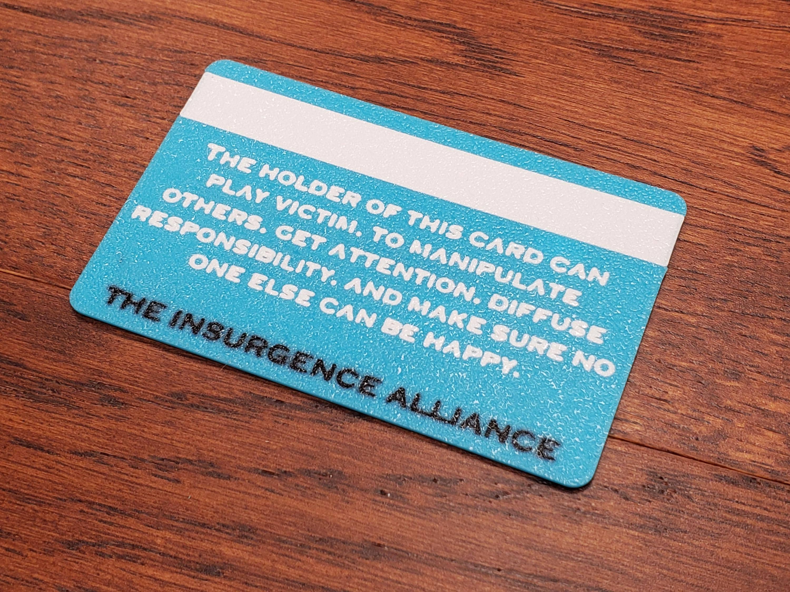 Victim Card Identification Card 3 Pack With Textured Text W/ Optional ...