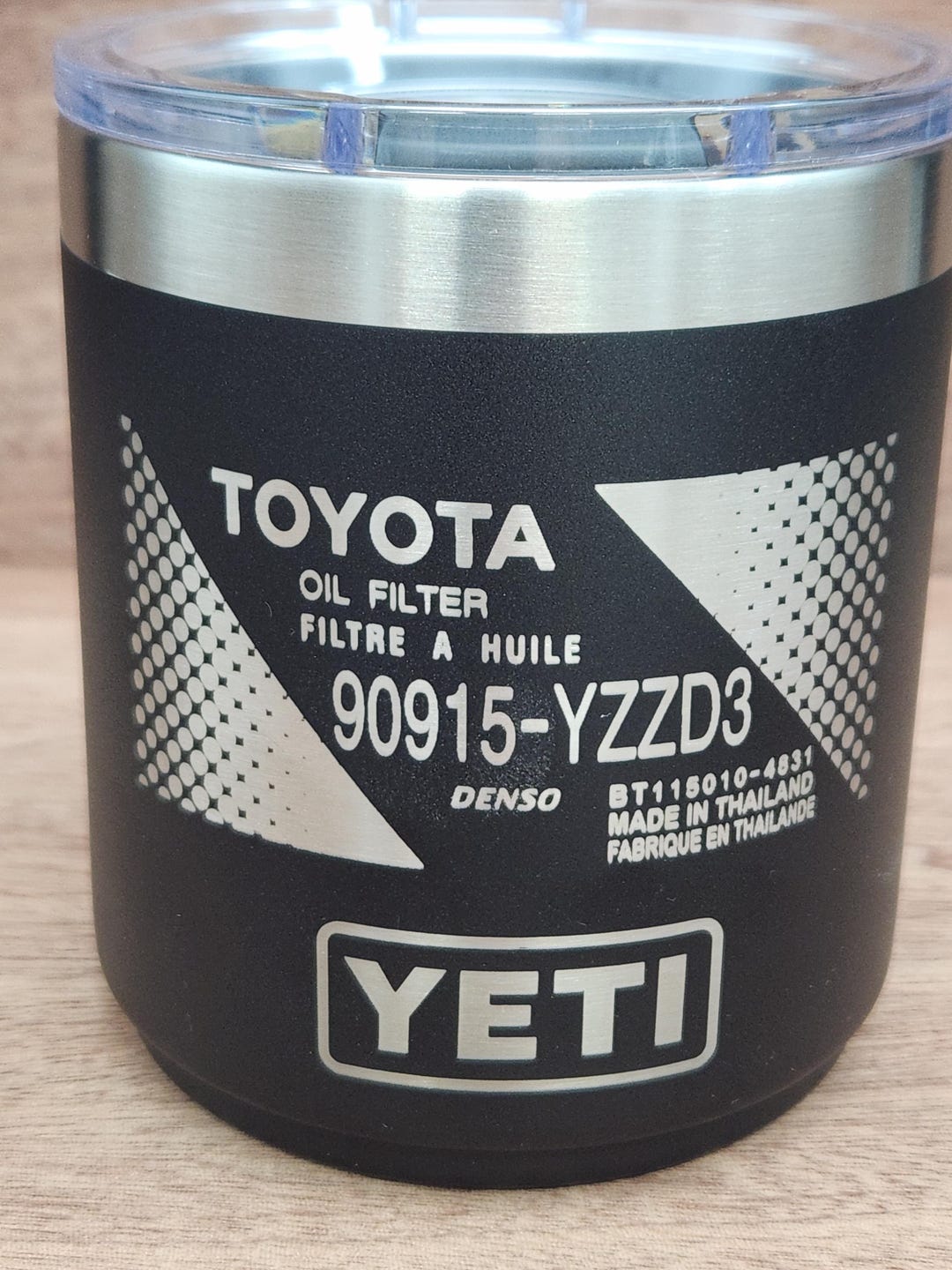 Yeti 10oz Rambler Lowball Tumbler Toyota Oil Filter 90915-YZZD3 , Laser ...