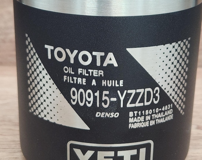 Yeti 10oz Rambler Lowball Tumbler Toyota Oil Filter 90915-YZZD3 , Laser ...