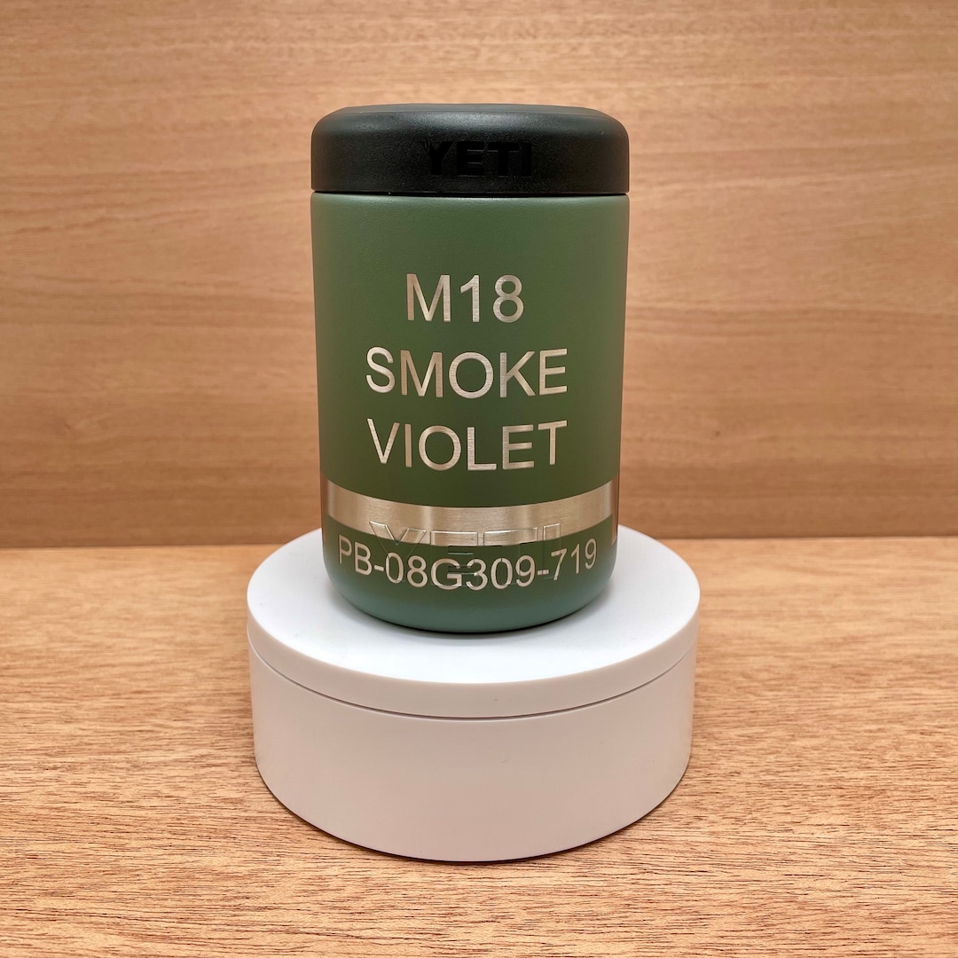 Engraved M18 Smoke Grenade Yeti 12oz Can Cooler - Etsy