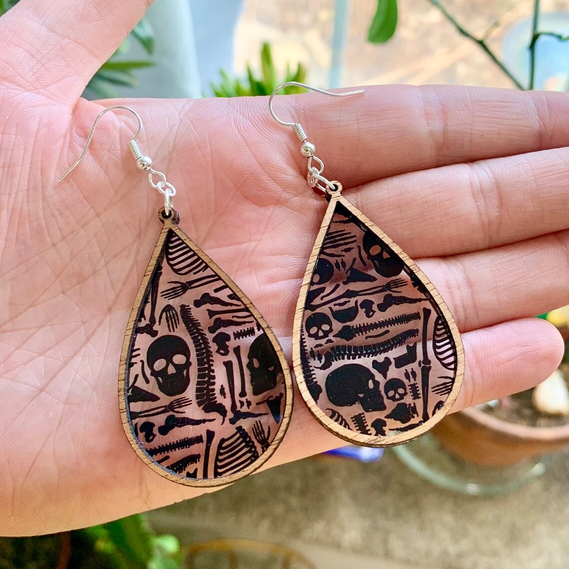 Human Skeleton Inspired Earrings Scattered Bones Earrings - Etsy