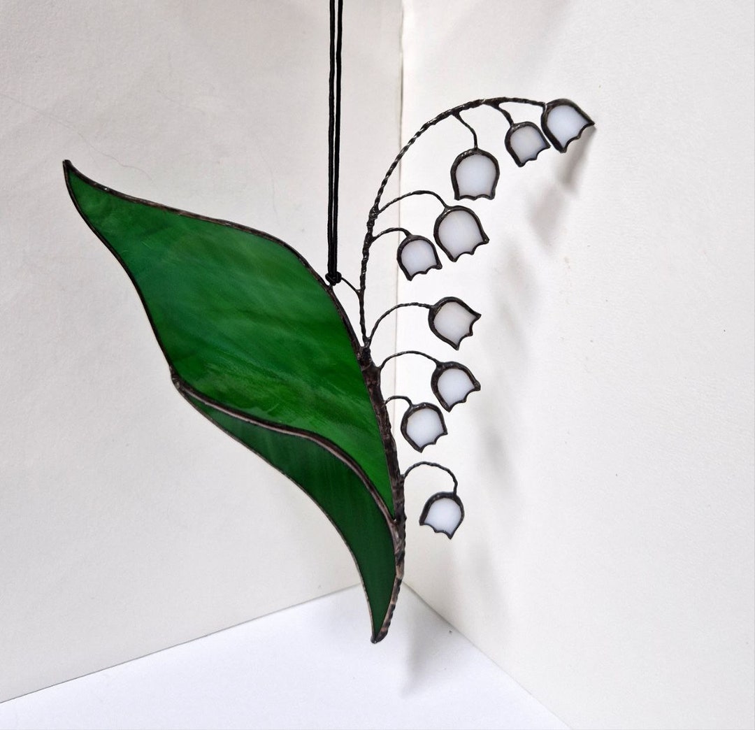 Lily of the Valley Stained Glass Suncatcher Wildflowers Window Panel - Etsy