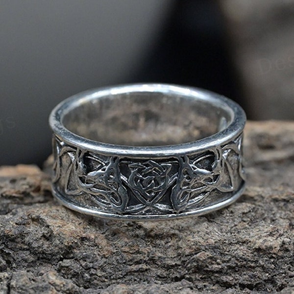 Wolf Ring - Etsy