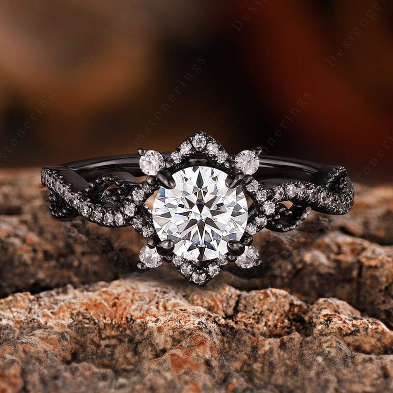 Black Wedding Rings - Etsy