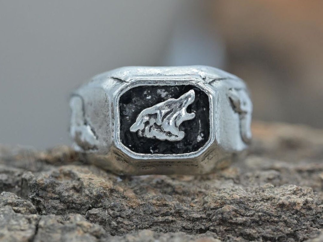 Stainless Steel Wolf Ring Wolf Head Ring for Men Women Animal Rings ...