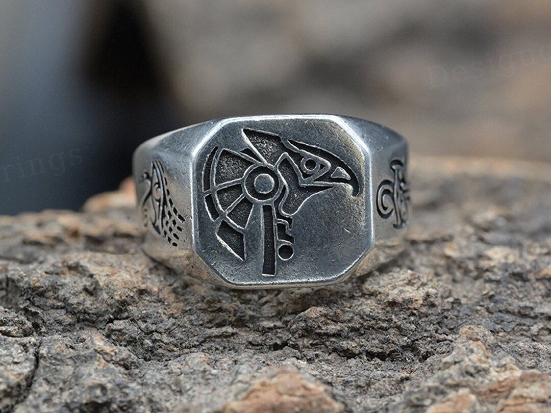 925 Gothic Laurie Silver Jewelry Egyptian Horus Eye Ring - Etsy