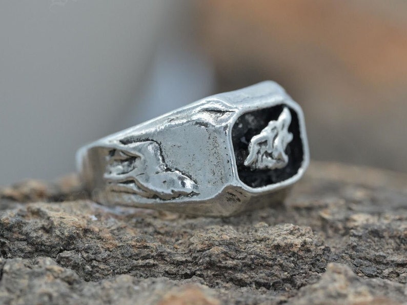 Stainless Steel Wolf Ring Wolf Head Ring for Men Women Animal - Etsy