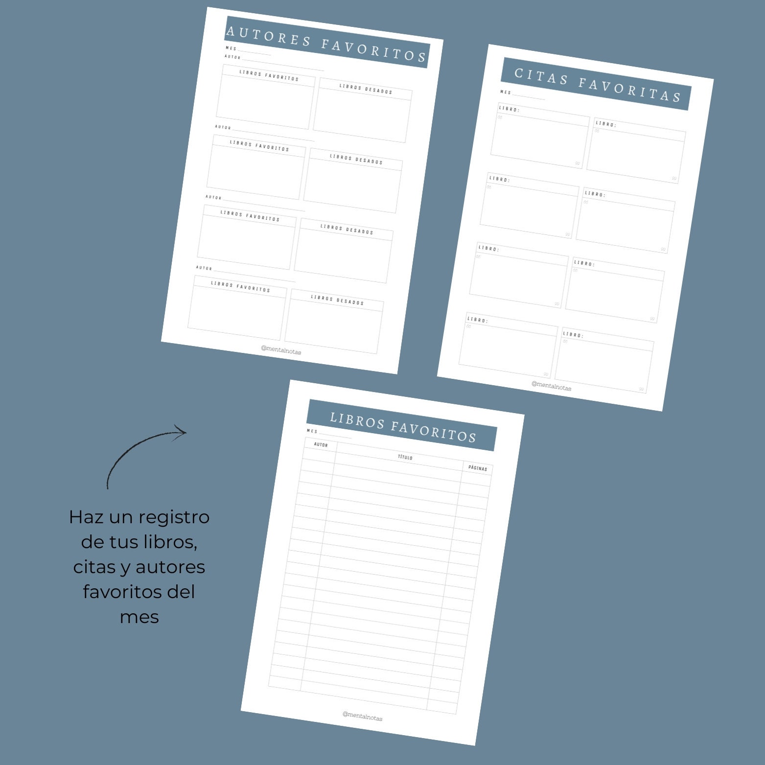 Printable Reading Journal Instant Download, Reading Planner, A4. Book ...