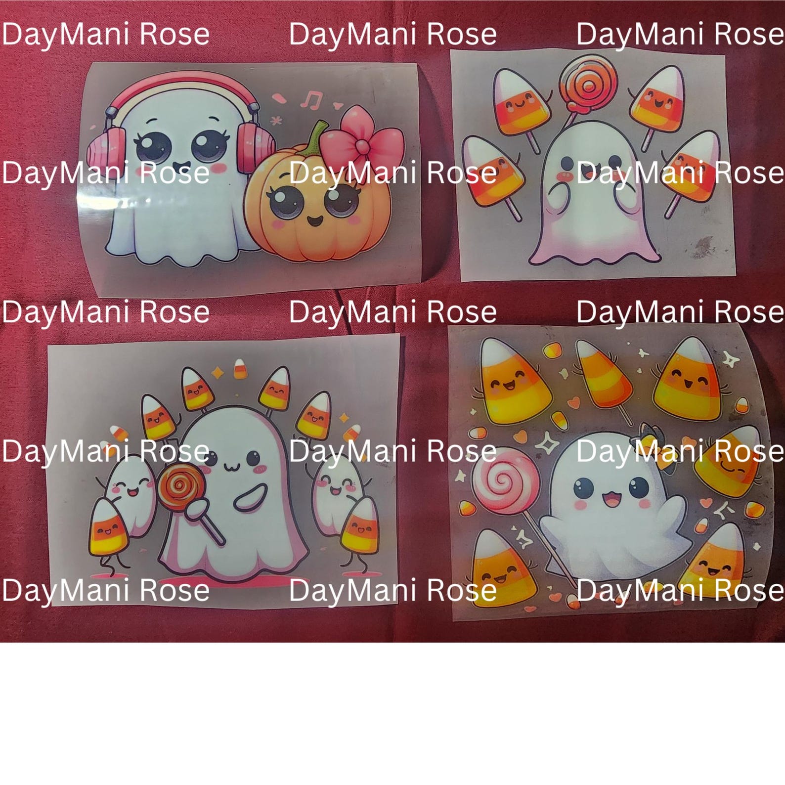 Cute Halloween DTF Transfers for Kids Ghost and Candy Corn Designs DIY ...