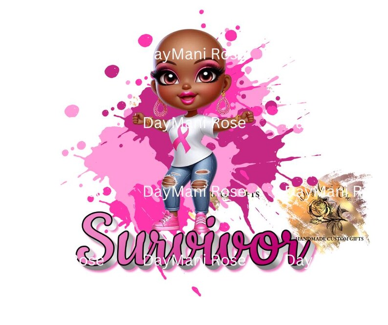 Survivor Digital PNG File Breast Cancer Awareness Design Pink Ribbon ...