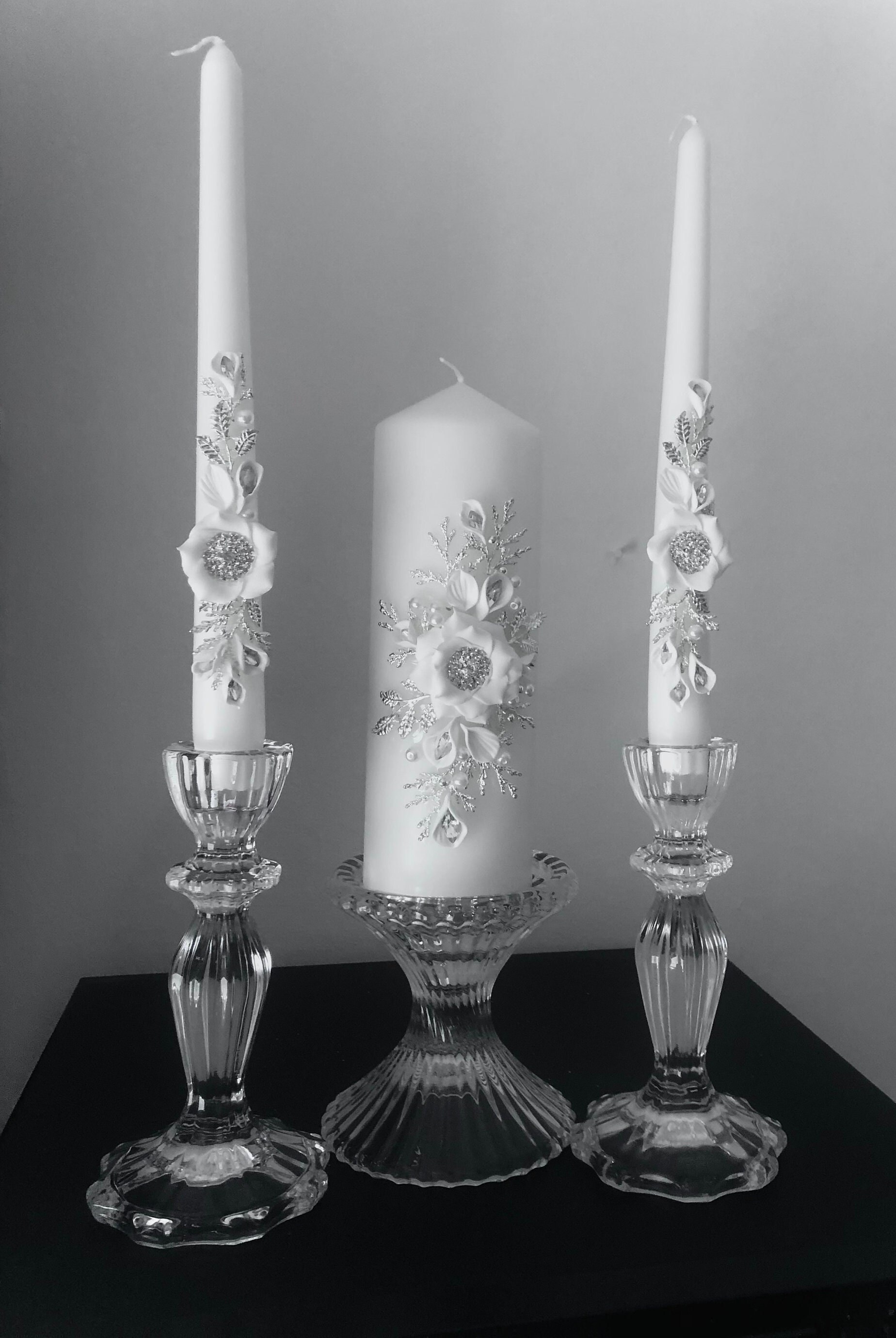 Unity Candle Holders Glass Unity Candle Holders Wedding Candle Holders ...