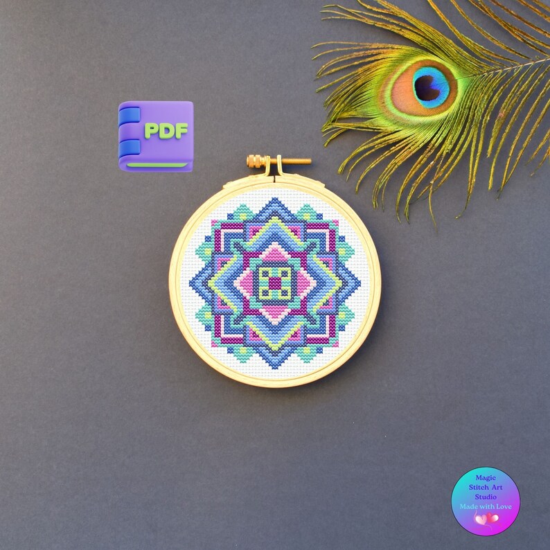 Mandala Cross Stitch Pattern,cross Stitch Pattern, Beginners Cross ...