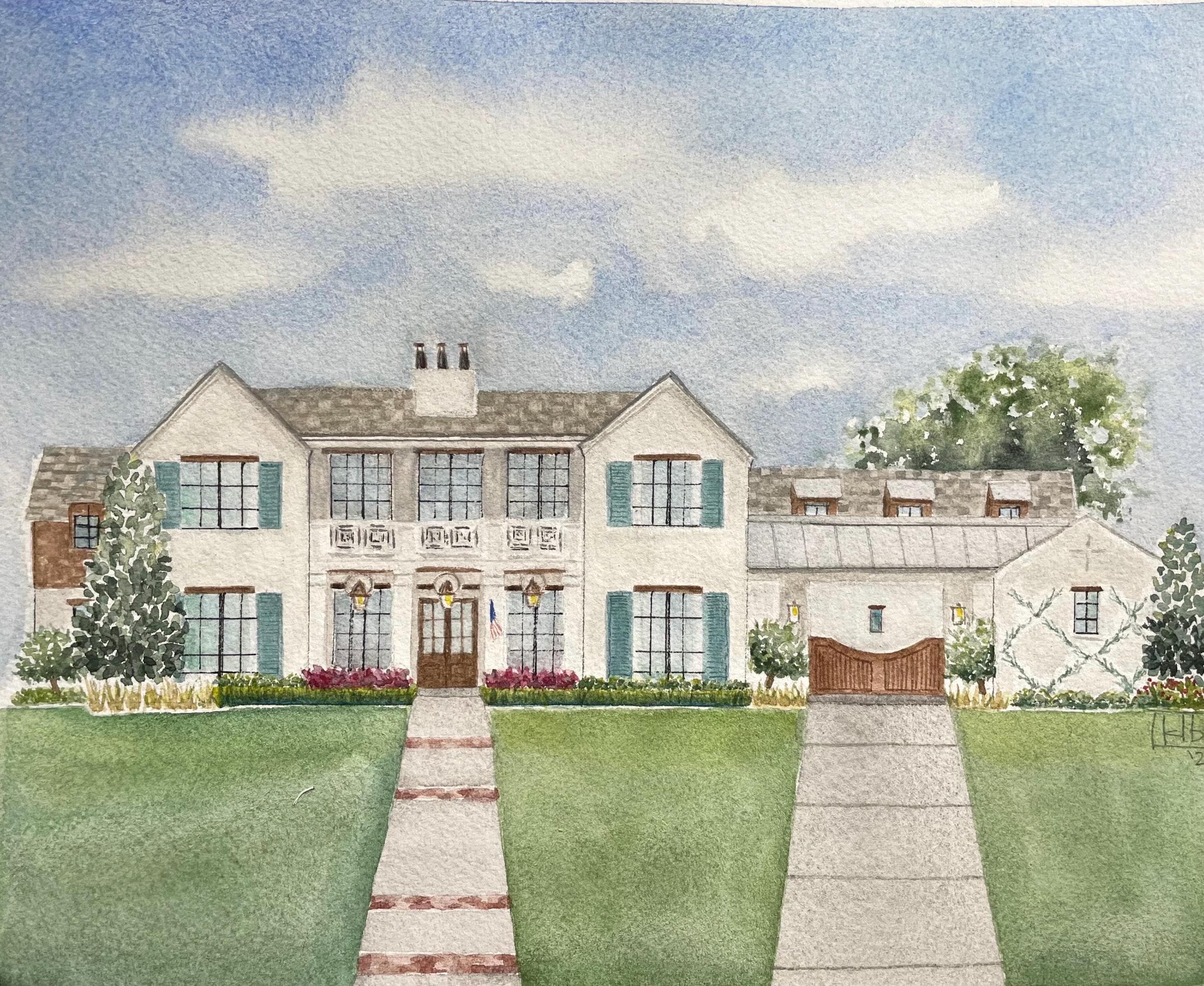 Custom Original Watercolor House Portrait - Etsy