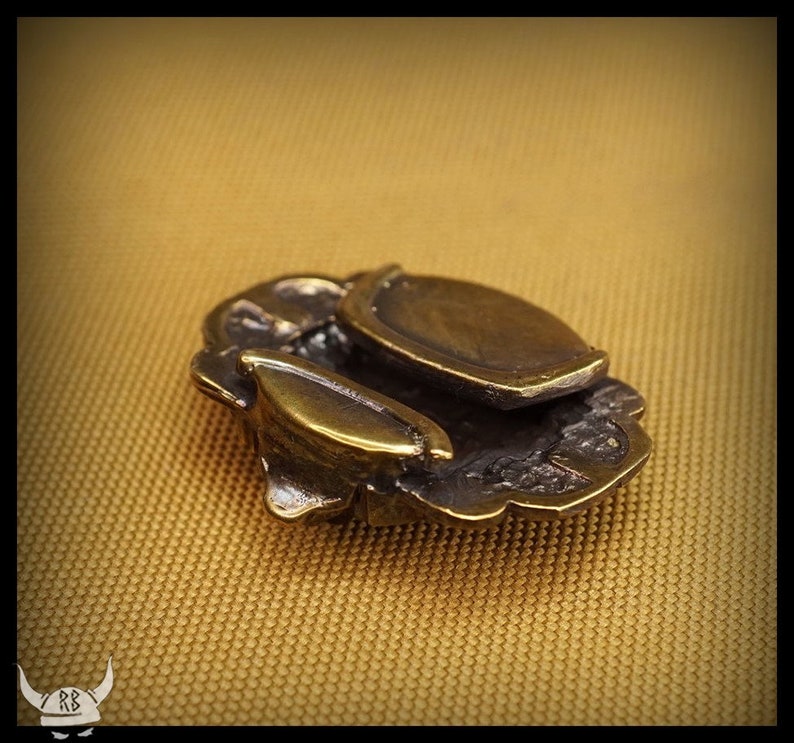 INDIAN CHIEF SKULL Molle Clip From Bronze Tribal Ethnic Native Gothic ...