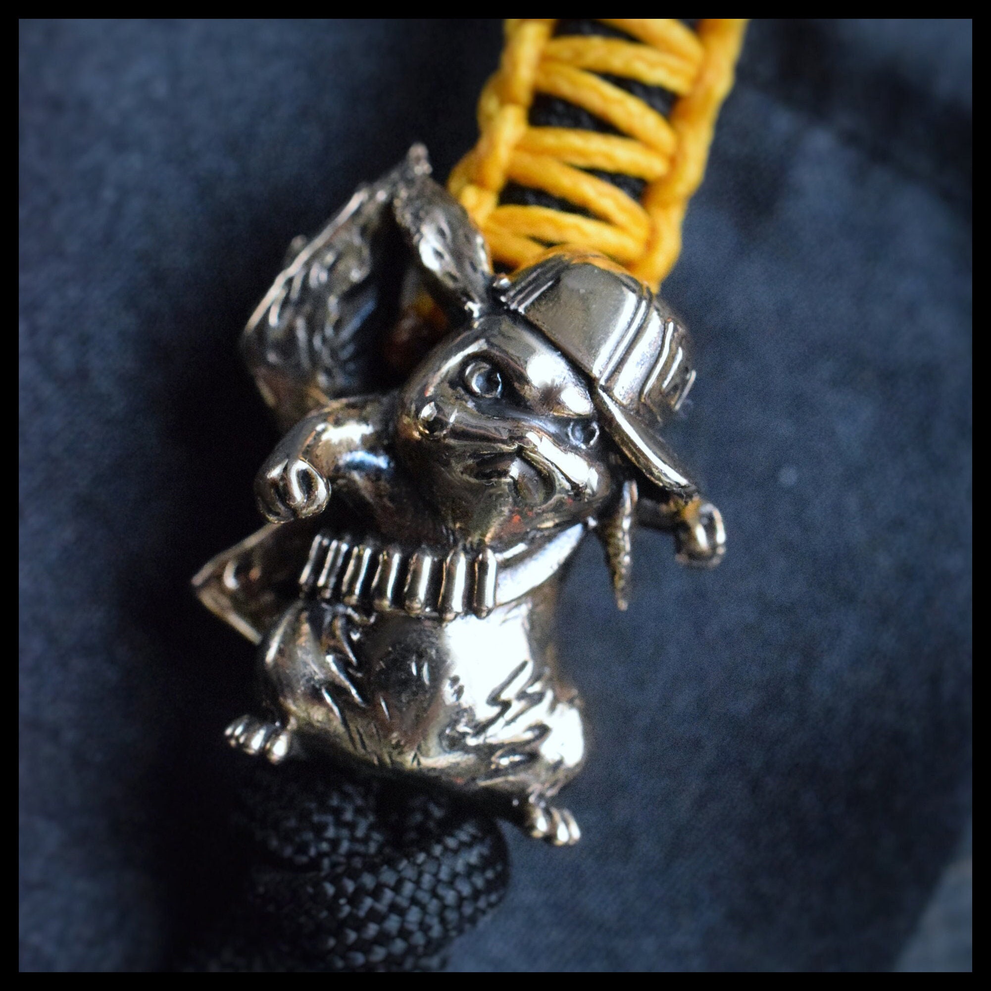 Cute Pikachu Paracord Bead, Fun Paracord Lanyard Keychain Bead, Pocket ...