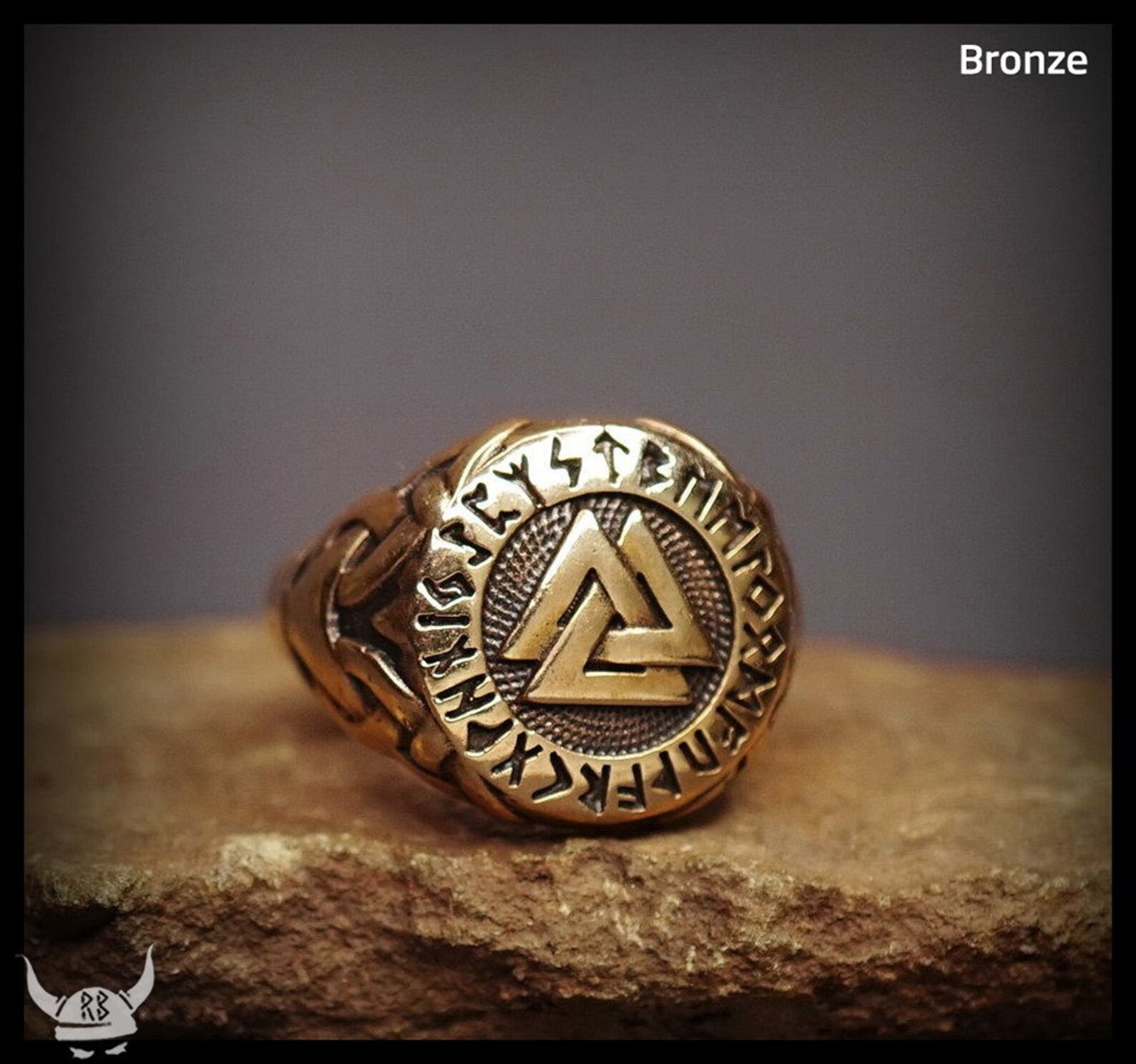 VALKNUT RING From Metal Norse Runs Symbols Celtic Nordic Viking Warrior ...