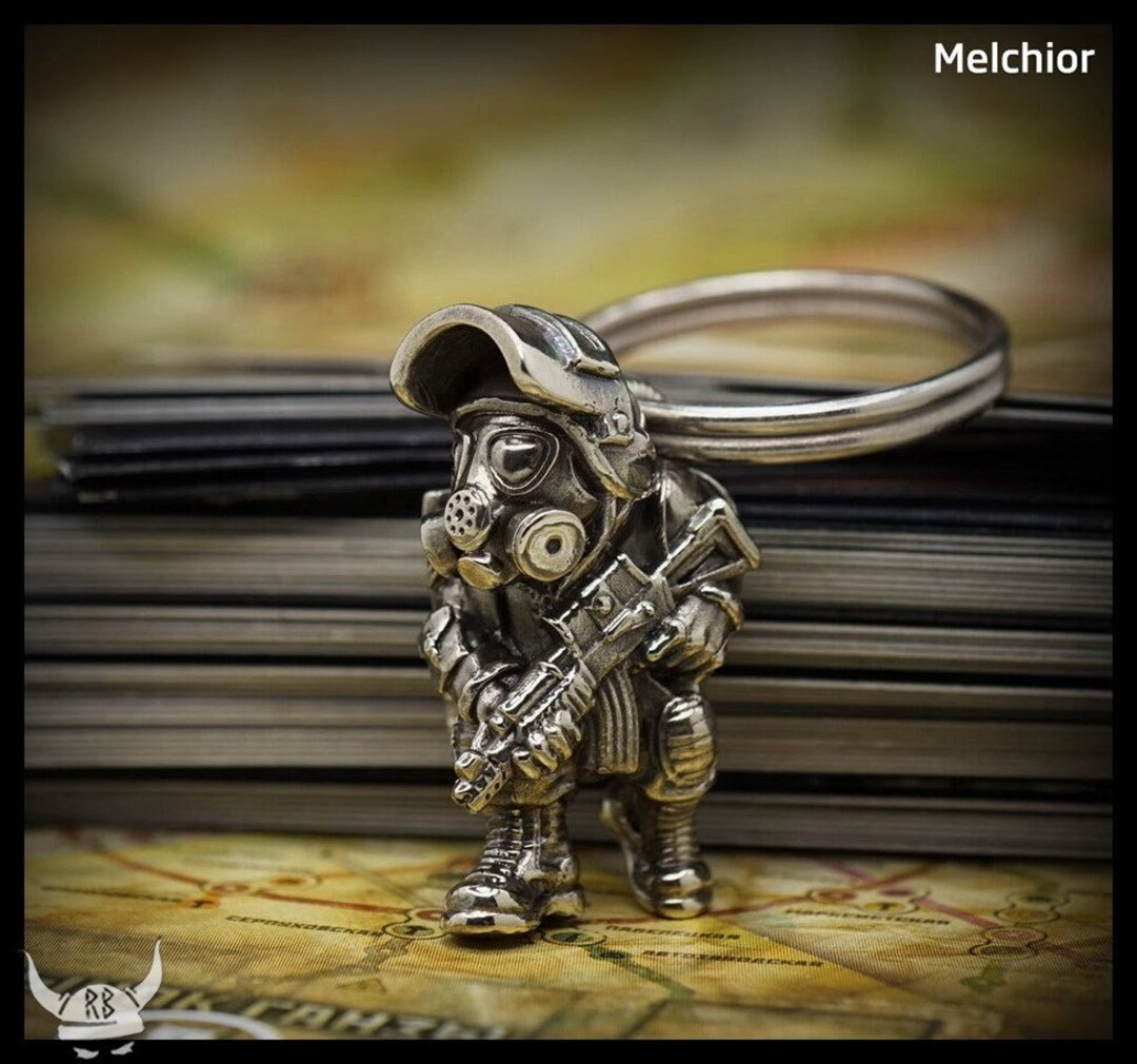 The Stalker Keychain Sculpted From Metal Soldier Army Warrior Military ...