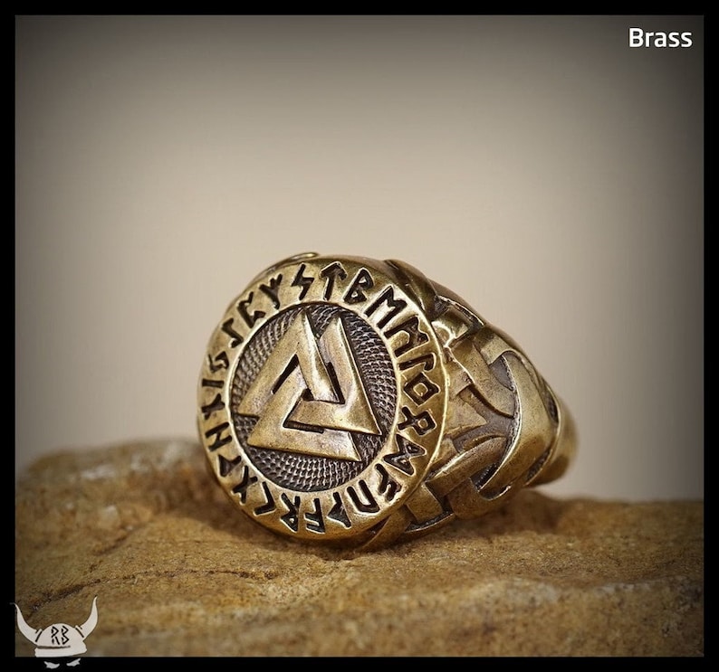 VALKNUT RING From Metal Norse Runs Symbols Celtic Nordic Viking Warrior ...