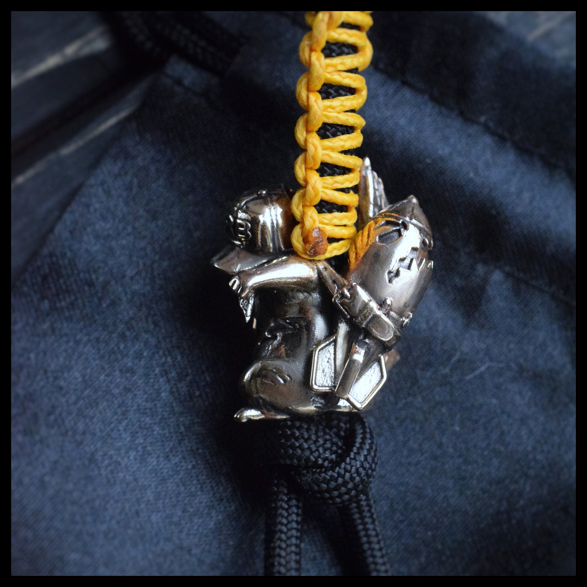 Cute Pikachu Paracord Bead, Fun Paracord Lanyard Keychain Bead, Pocket ...