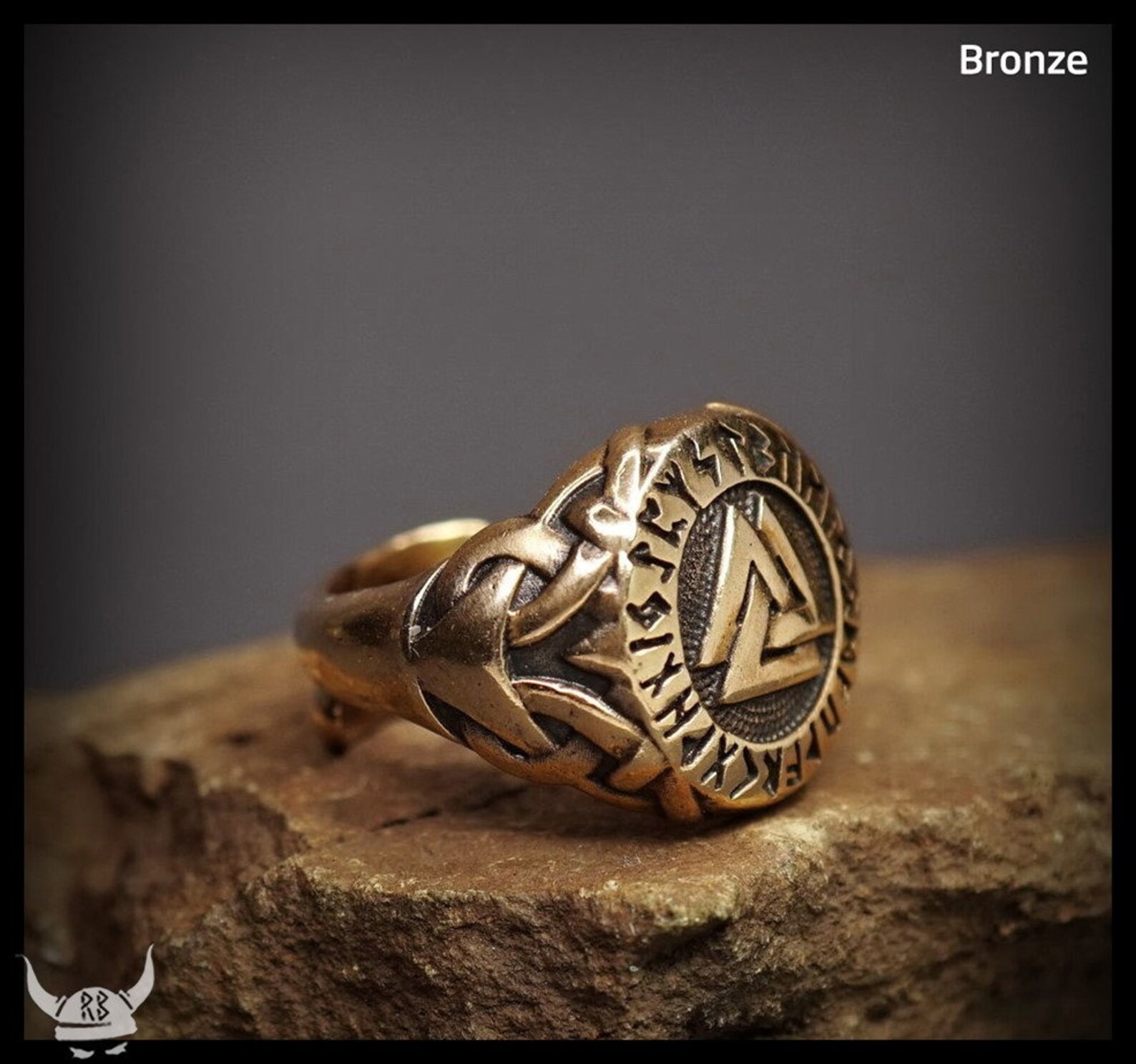 VALKNUT RING From Metal Norse Runs Symbols Celtic Nordic Viking Warrior ...