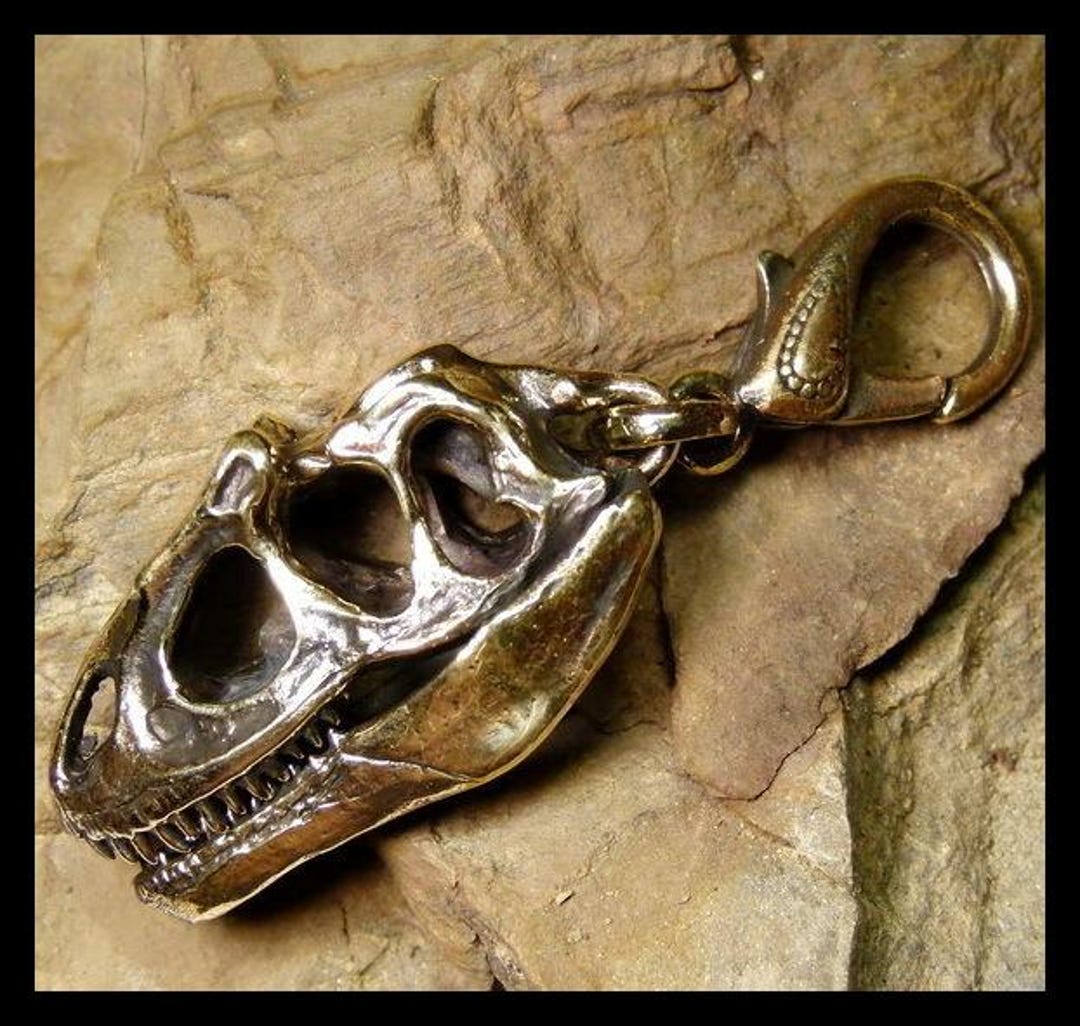 Velociraptor Dinosaur Skull Keychain – Dino Metal Key Ring, Reptile ...