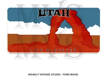 Utah License Plate Vector - Etsy