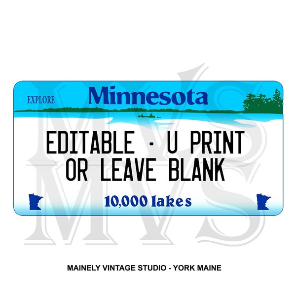 Mn License Plate - Etsy