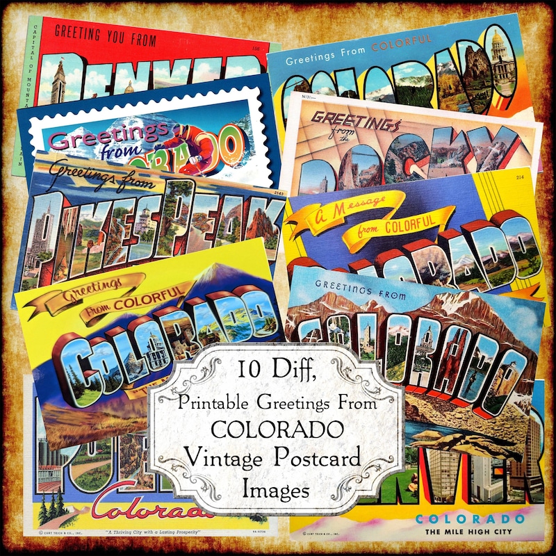Colorado Postcards - Etsy