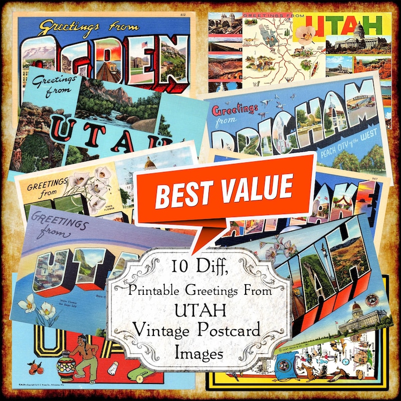 Utah Postcards - Etsy