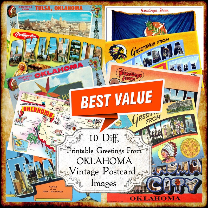 Big Letter Postcards - Etsy