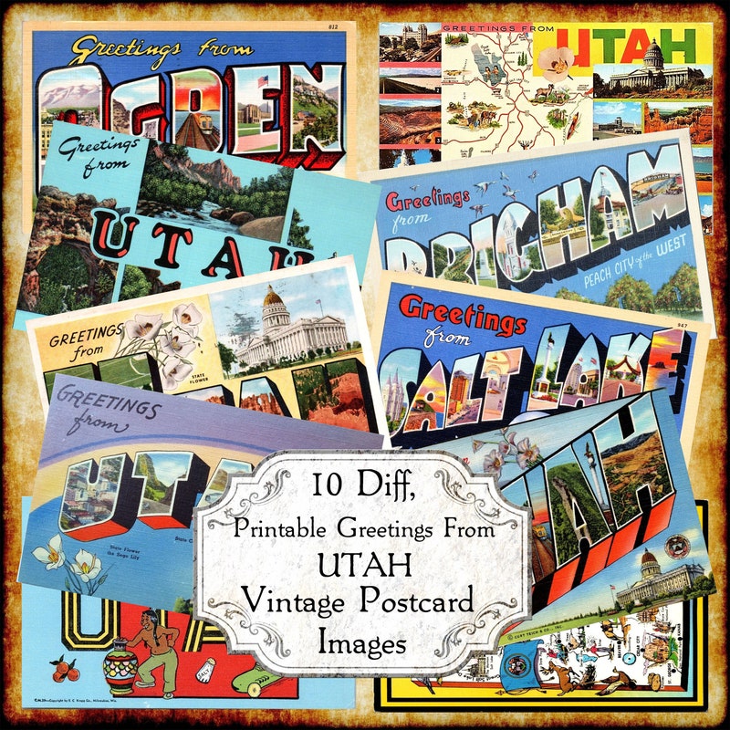 Utah Postcards - Etsy