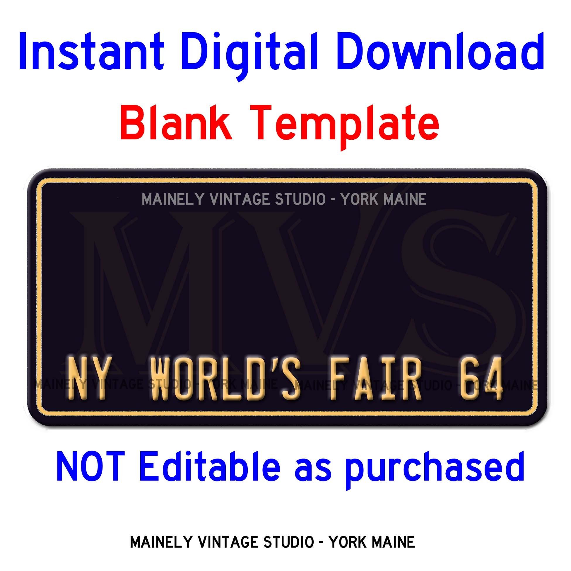 New York NY Worlds Fair 1964 License Vanity Plate Blank - Etsy