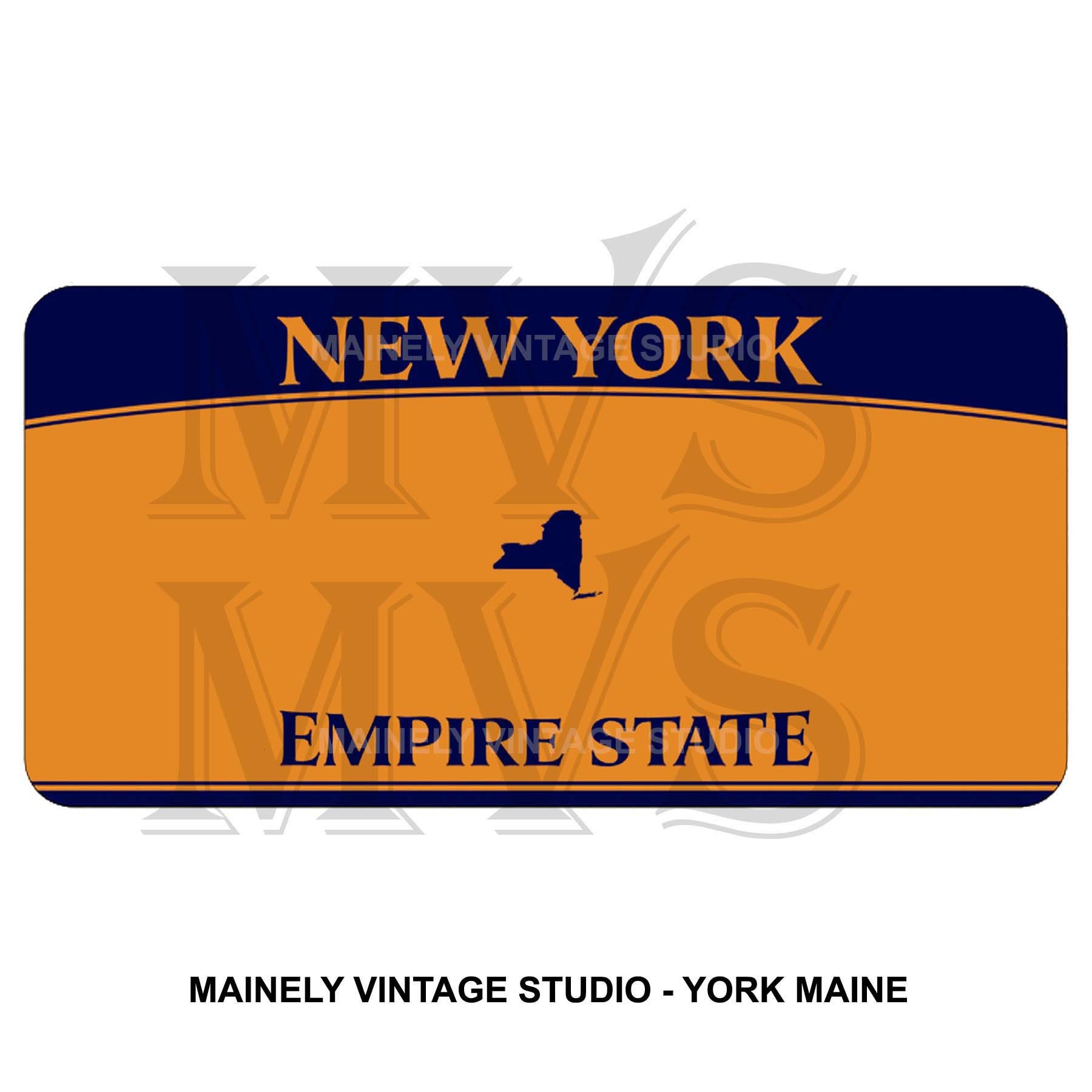 NY Empire State Vanity Plate Template – Printable License (digital ...