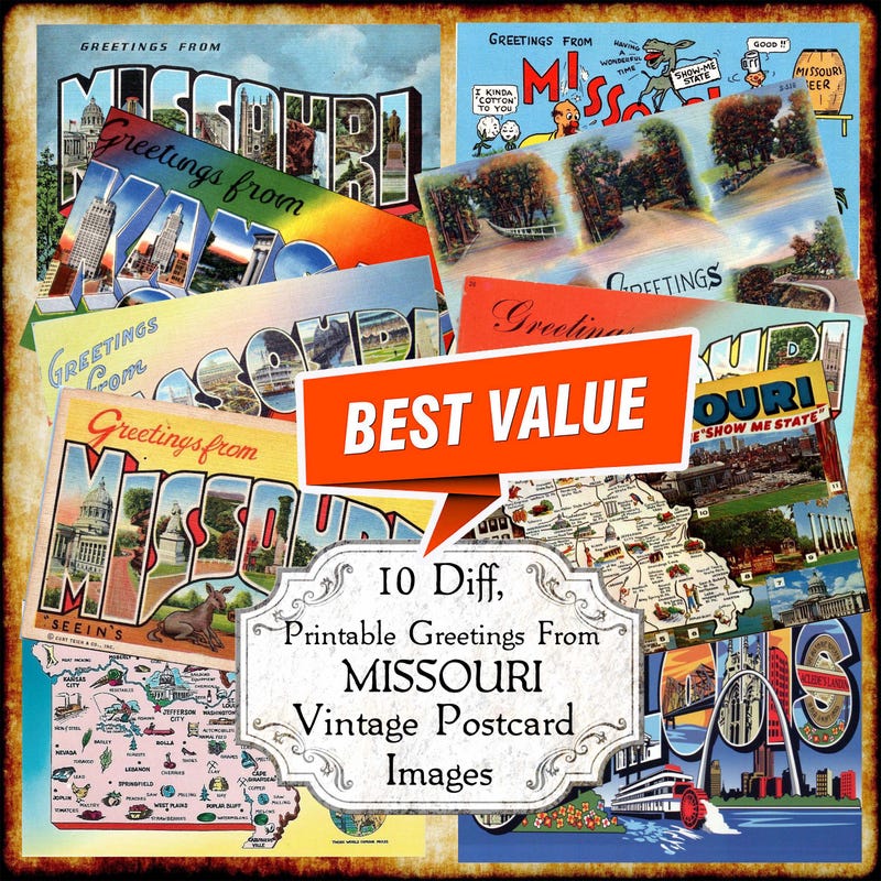 Big Letter Postcards - Etsy
