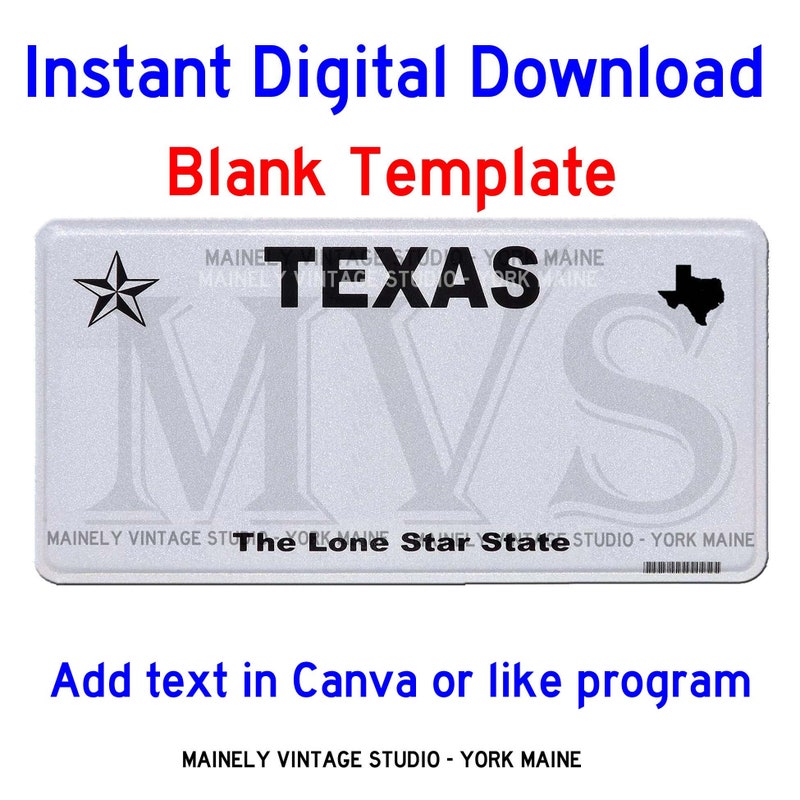 Texas License Plate - Etsy