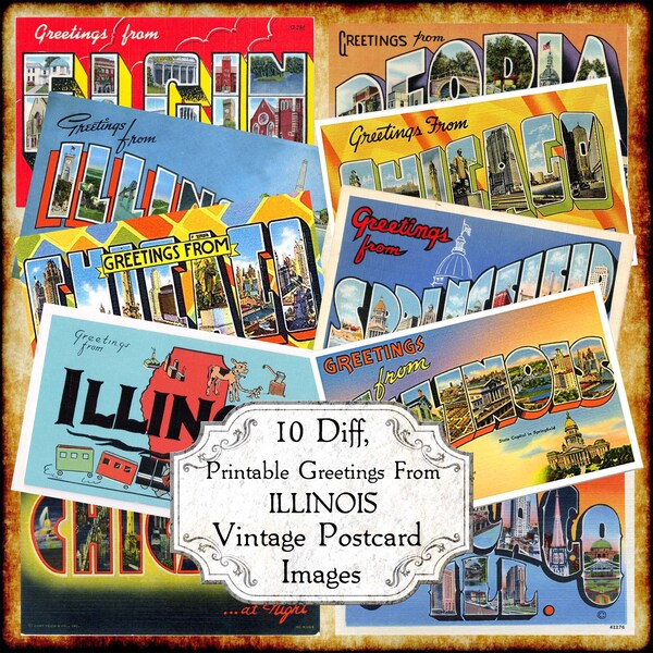 Greetings From Illinois - Etsy