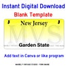 Massachusetts MA License - Vanity Plate Blank Template Digital ...