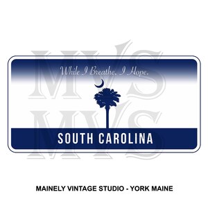 South Carolina SC License - Vanity Plate Blank Template Digital ...