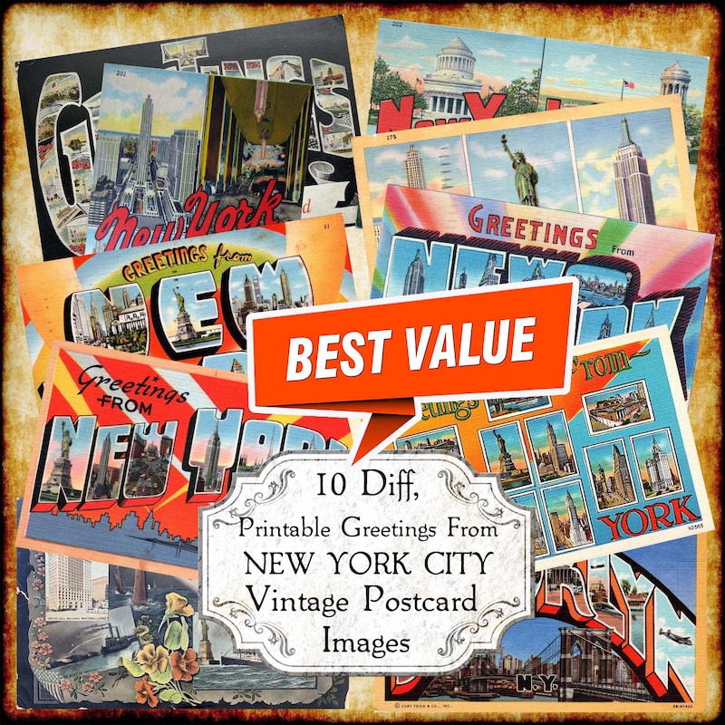 Big Letter Postcards - Etsy