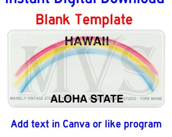 North Carolina NC License Vanity Plate Blank Template Digital Printable ...