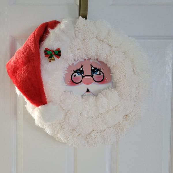 Santa Wreath - Etsy