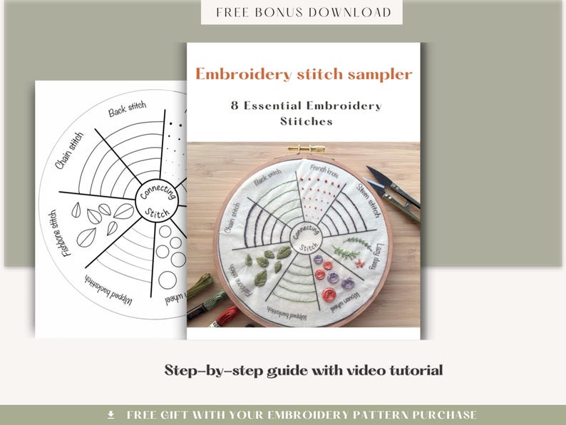 Book Floral Embroidery Pattern PDF | Wildflowers & Butterflies Hand ...