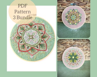 Mandala Embroidery Pattern and Guide Digital Download - Etsy