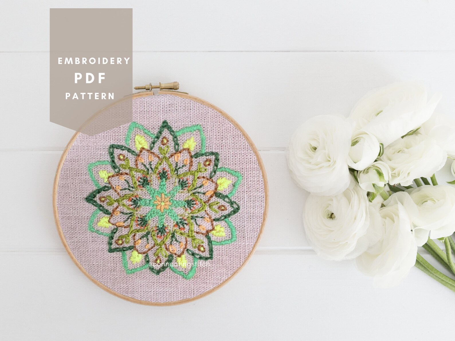 Mandala Embroidery Pattern and Guide, Digital Download - Etsy