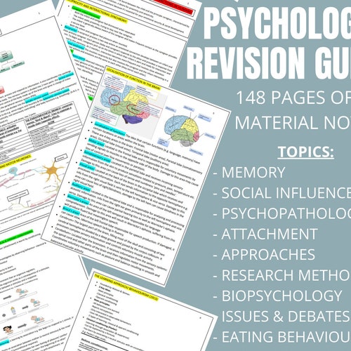 Ultimate Psychology A Level Revision Bundle AQA A Level - Etsy UK