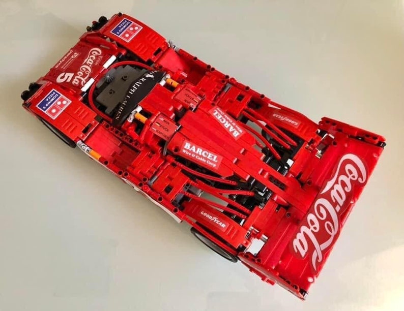 MOC 1/8 Kit Block Porsche 962 Coca Cola IMSA 1985 Building Blocks Model ...