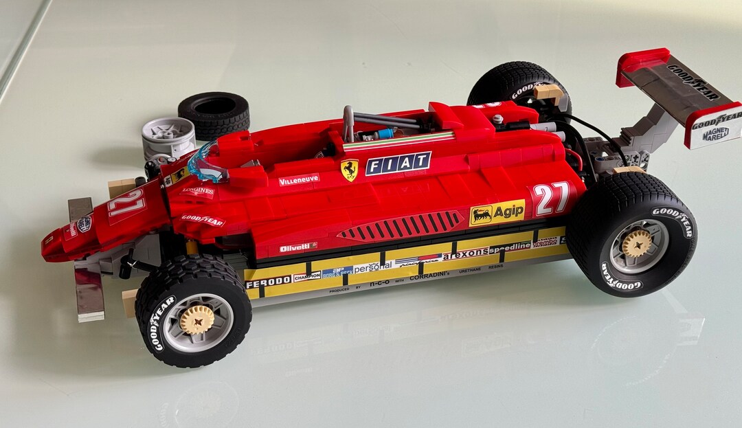 MOC 1/8 Kit Block F1 Ferrari 126 C2 1982 Gilles Villeneuve Building ...