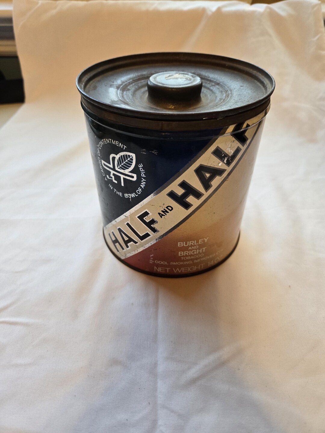 Vintage Half & Half Empty Tobacco Tin - Collectible Tin Can - Etsy