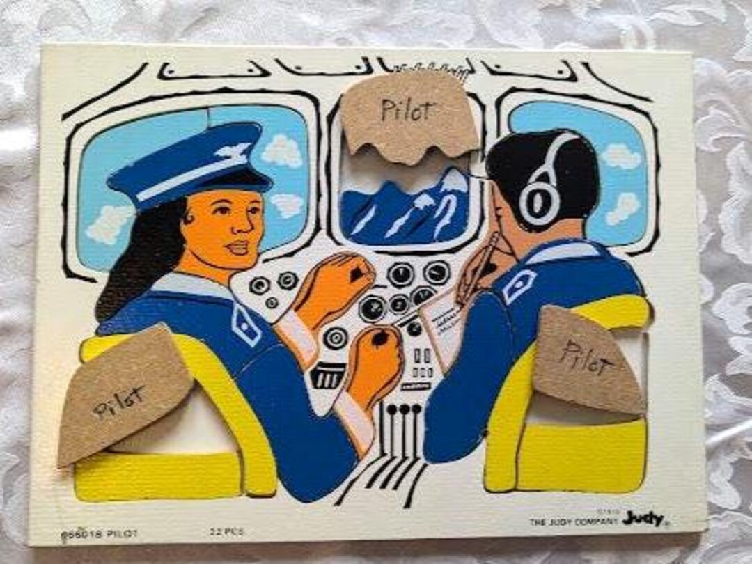 Vintage Judy Toys Pilot Puzzle | 22 Pieces | 056018 | Educational Toy ...