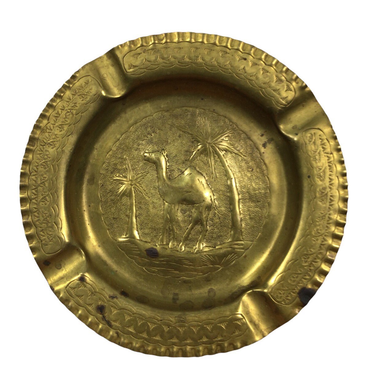 Vintage 60s/70s Handmade Brass Joe Camel Ashtray. Rare 7 X 7. Stamped ...
